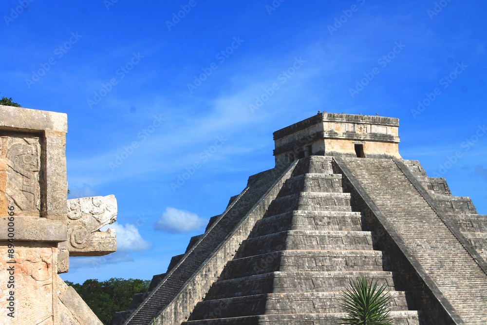 Mayan panorama: A view of the top of the pyramid, shows the magnitude ...