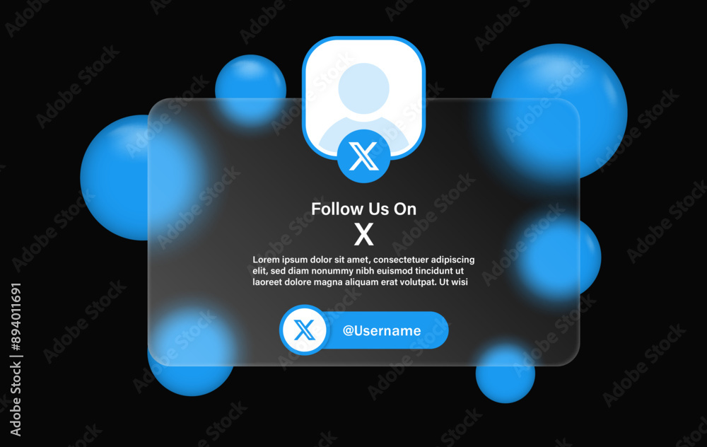 Vecteur Stock follow us on x twitter . x logo social media icon button ...