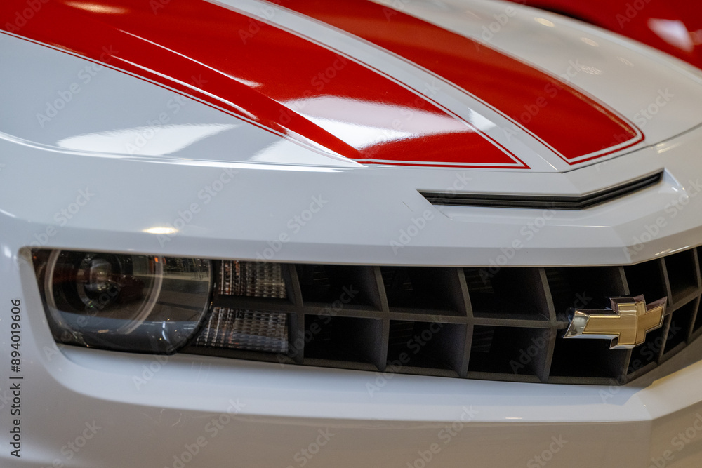 Nova Scotia, Canada: July 1, 2024: The front of a Chevrolet Camaro ...