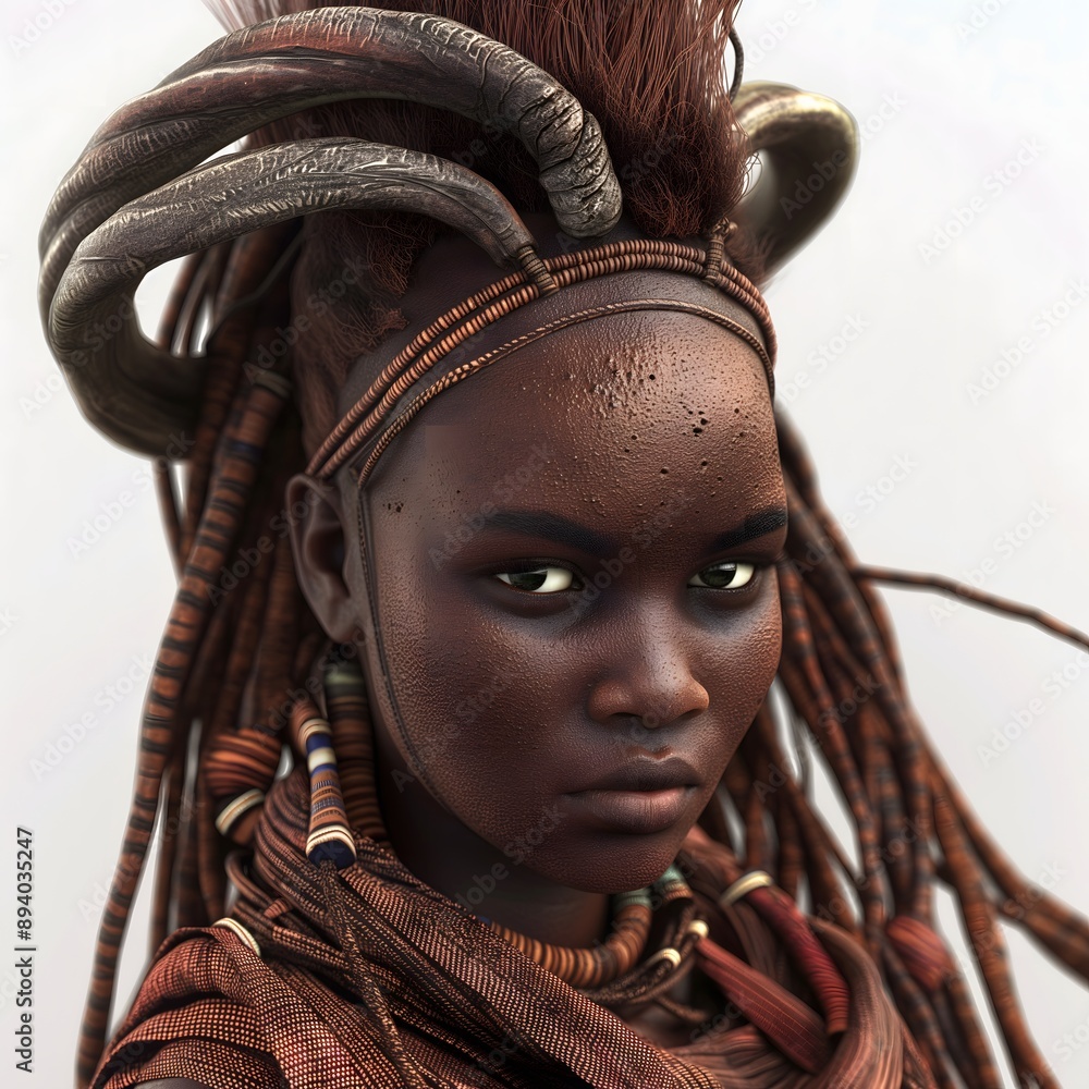 11. "A Himba woman from Namibia with traditional otjize paste on her ...