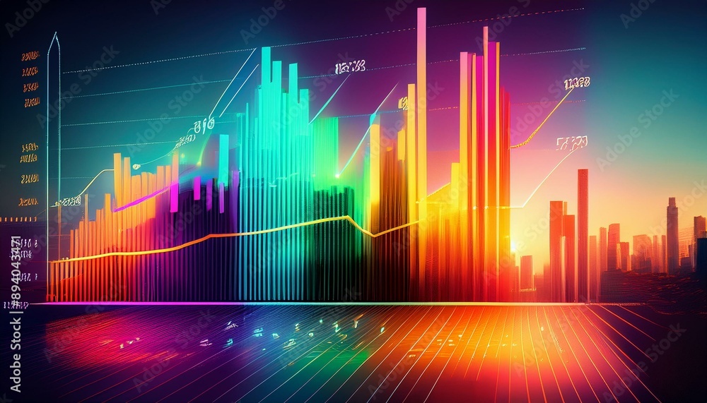Annual financial report, yearly data statistics chart, company growth ...