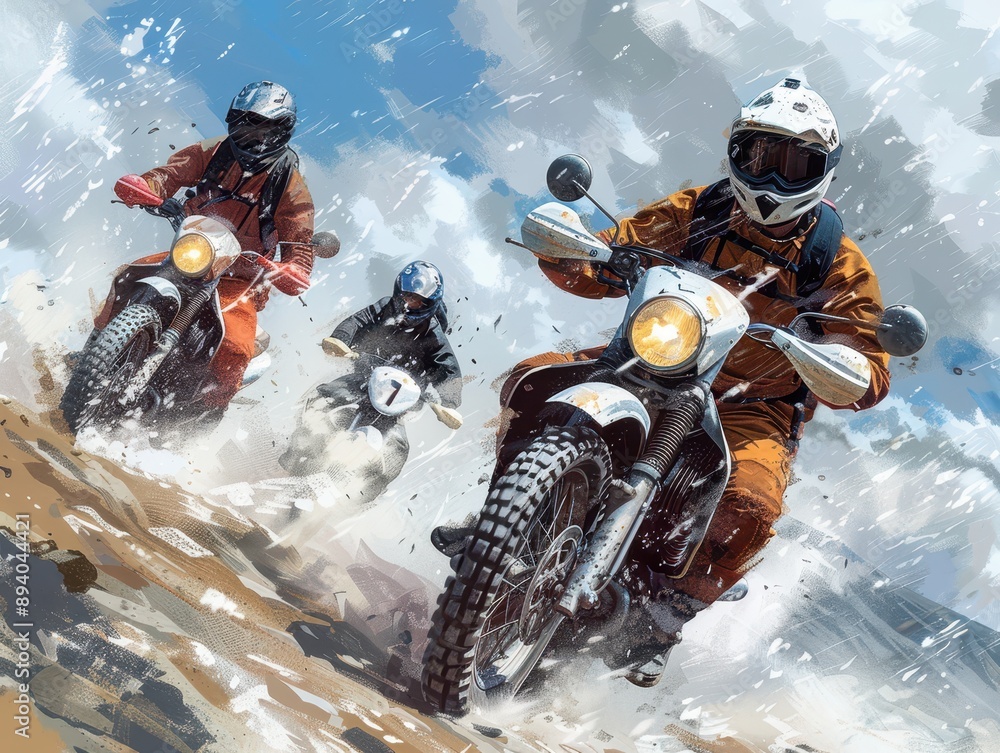 Adrenaline-Fueled Motorcycle Hill Climb Challenge with Riders Pushing ...