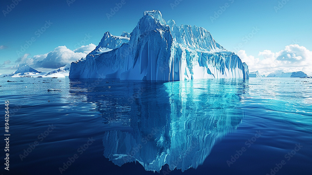 melting iceberg symbolizes the urgent threat of global warming and ...