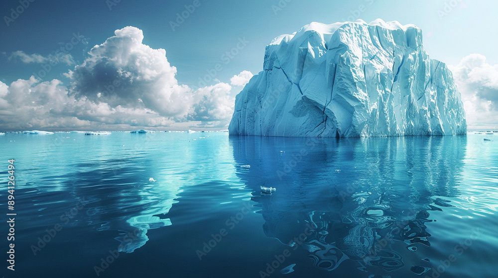 melting iceberg symbolizes the urgent threat of global warming and ...
