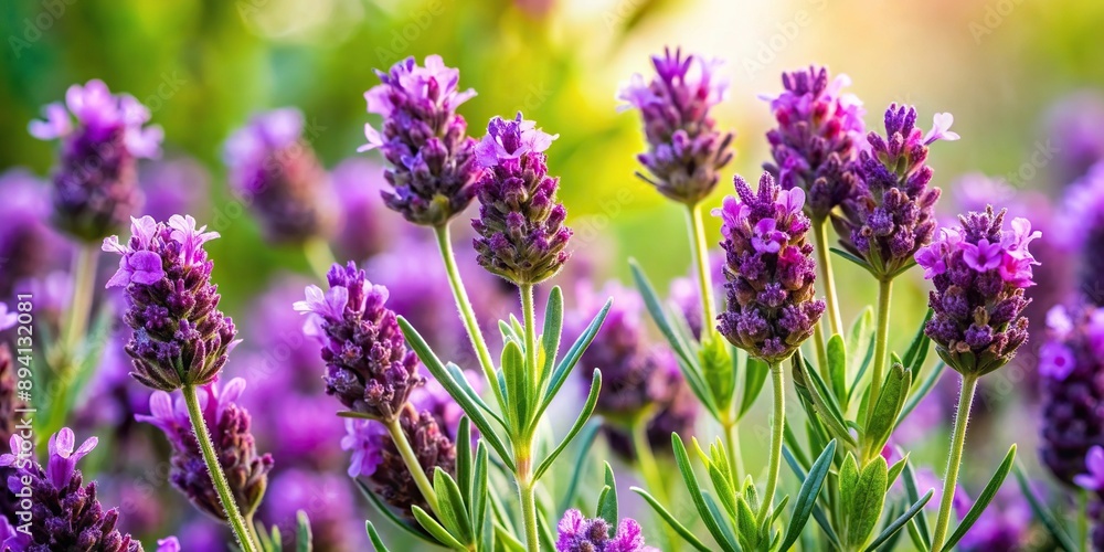 Healthy herbal plant with purple flowers native to the Mediterranean ...
