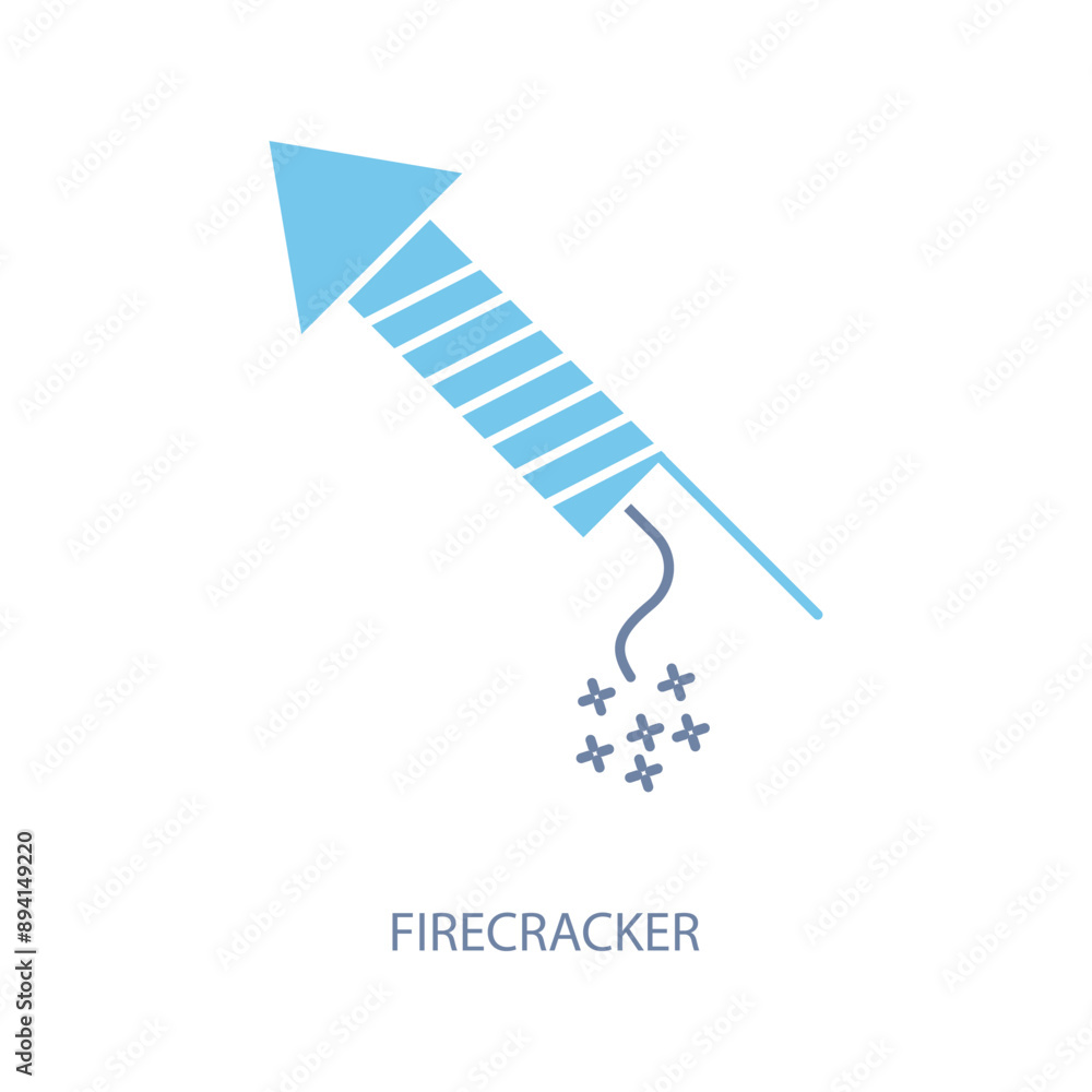 firecracker concept line icon. Simple element illustration.firecracker ...