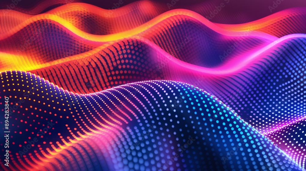 Abstract dash dot line background flow wave pattern Stock Illustration | Adobe Stock