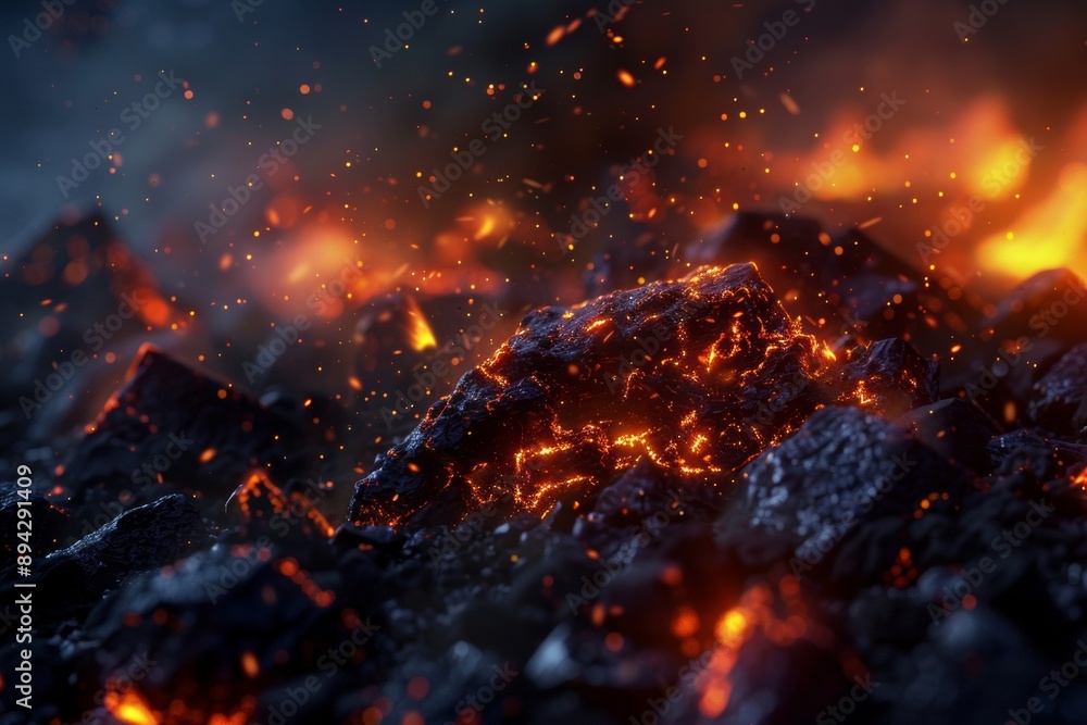 Blasting rocks to reveal veins for refining minerals is a powerful and ...