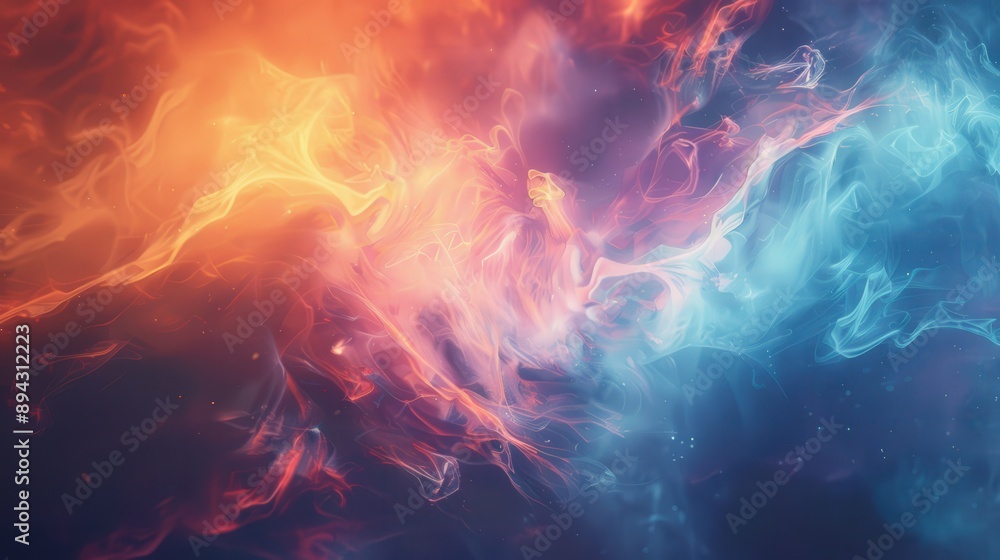 Luminous gradients shift and blend, creating a dynamic and evolving ...