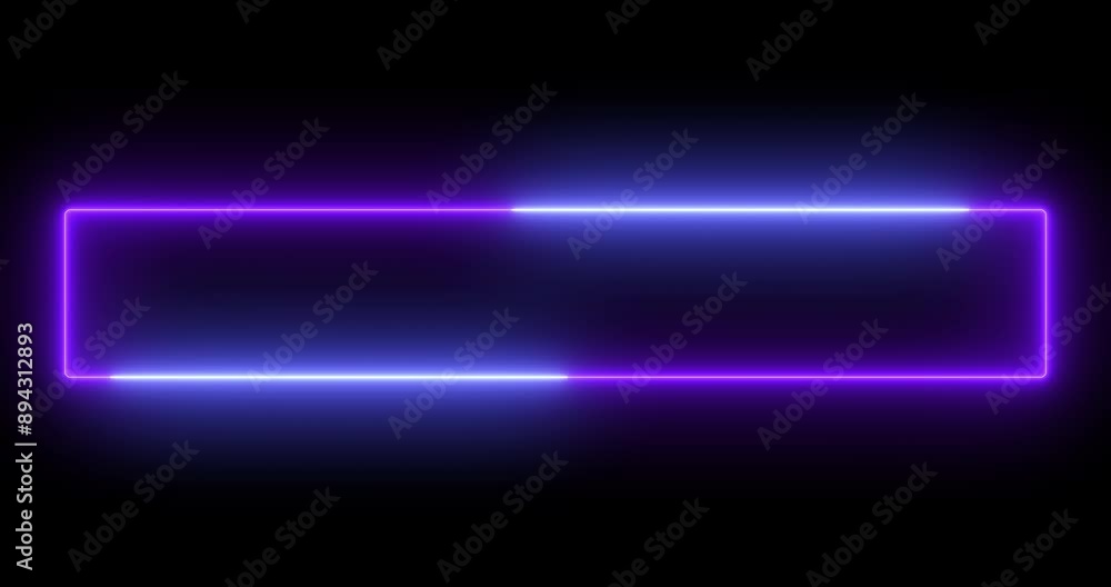 Neon Lower Third animation in cool color in 4k. Neon Lower Third for ...