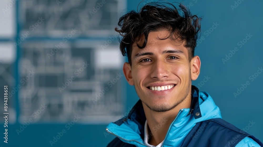 Realistic hyper-detailed portrait of a cheerful young South American ...