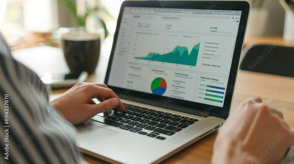 Data science visualization dashboard with graphs, charts, and analytics ...