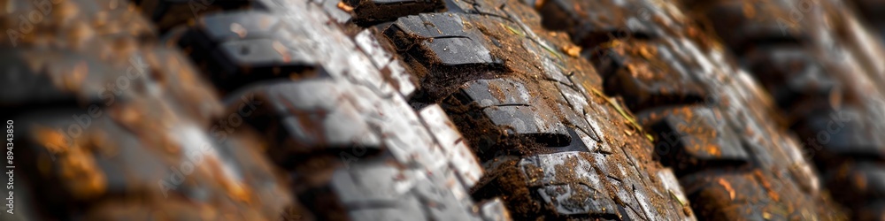 Precision Engineering: Close-up of High-Performance Tire Treads ...