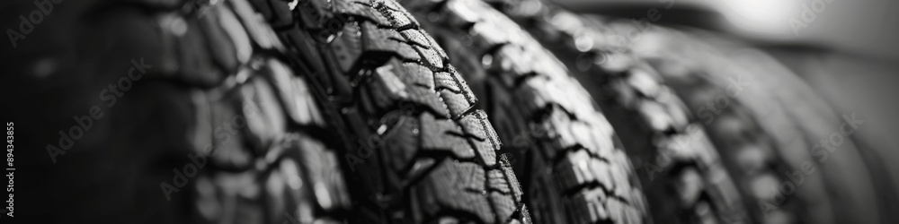 Precision Engineering: Close-up of High-Performance Tire Treads ...