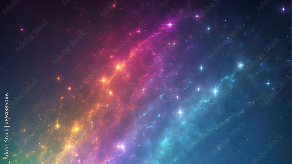 Illustrations of sparkling spectrum stars on transparent backgrounds ...