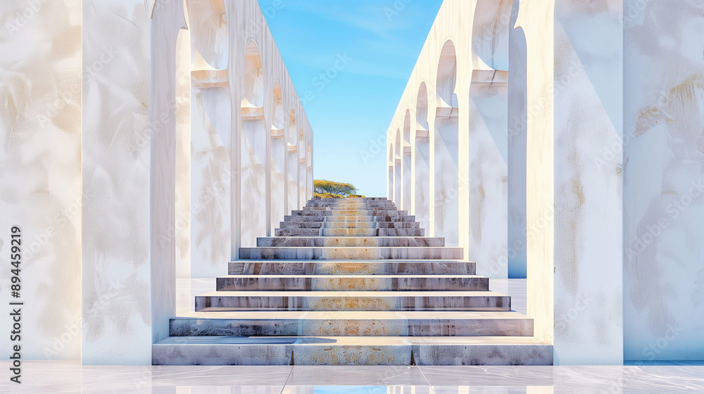 Foto de Staircase Leading to Modern Architectural Design with Elegant ...