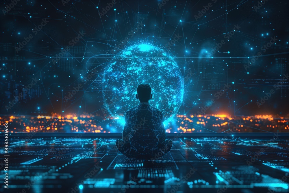 Conference Presentation: A business executive giving a virtual ...