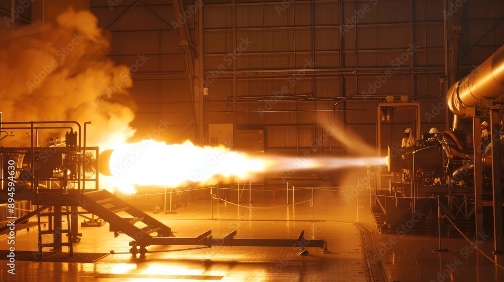 Foto de A dynamic aerospace propulsion testing center with engineers ...