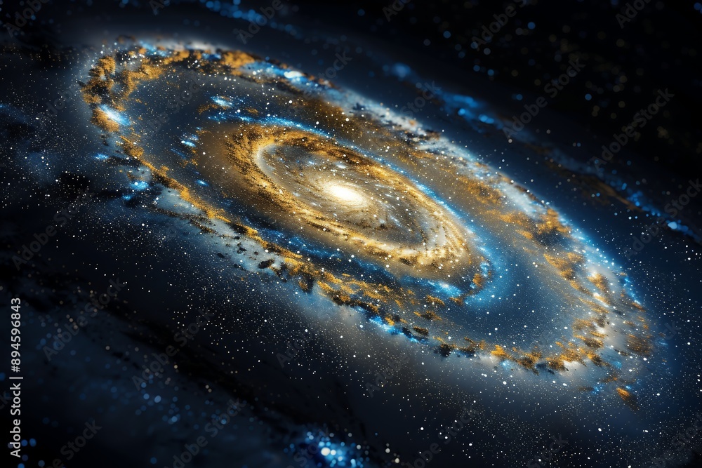 Andromeda galaxy, the second prominent spiral milky way in space, is ...