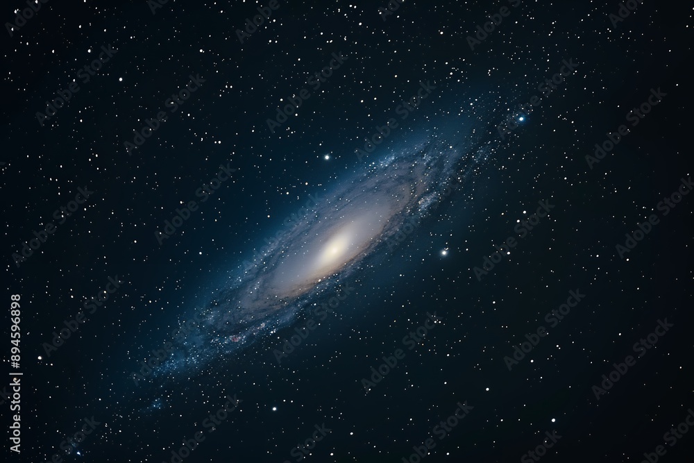 Andromeda galaxy, the second prominent spiral milky way in space, is ...