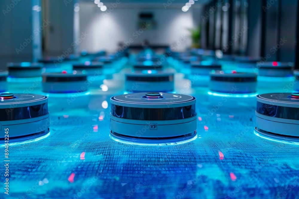 team of AI-controlled robotic cleaners efficiently remove stubborn ...