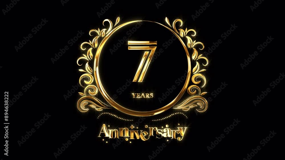 7th Anniversary Celebration. Happy 7 Years Anniversary Animation in ...