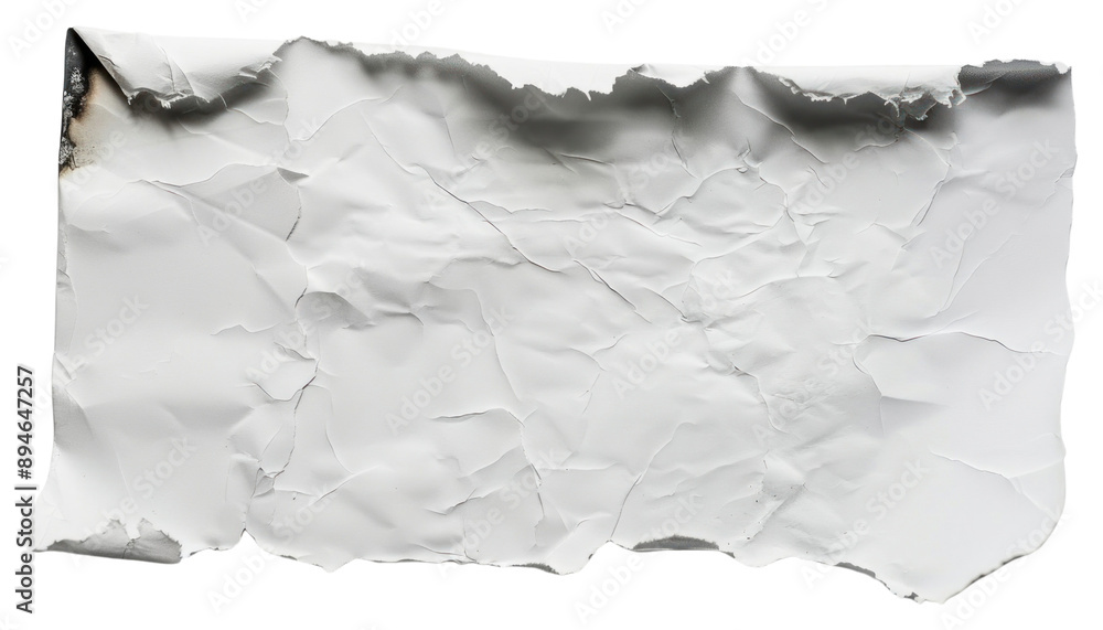 PNG Crumpled torn white paper texture Stock Photo | Adobe Stock