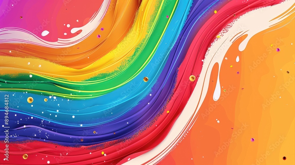 Pride day abstract colourful wave background, pride day equality with ...