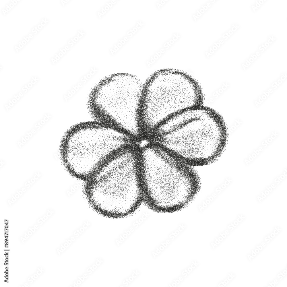 3d noise flower with grainy gradient effect in y2k style isolated on ...