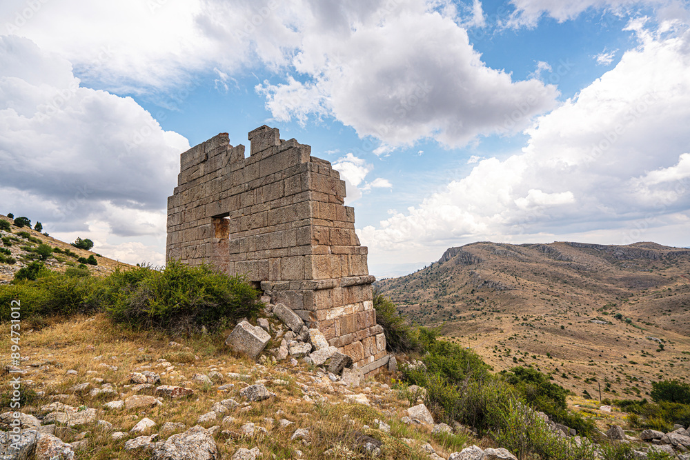 The scenic views of Zengibar Kalesi, İsaura ancient city at 1800 m ...