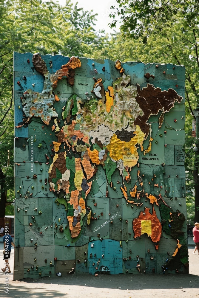 Imagine a 3D world map sculpture in a public park. How does this ...