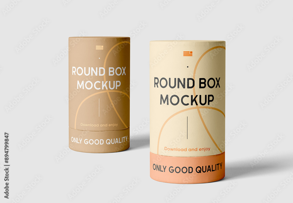 Tall Tube Box Mockups Stock Template | Adobe Stock