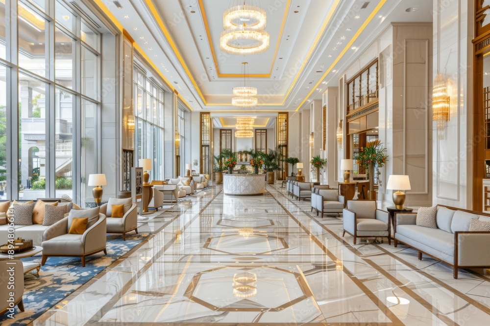 Luxury Hotel Lobby Interior Design. Stock Photo | Adobe Stock