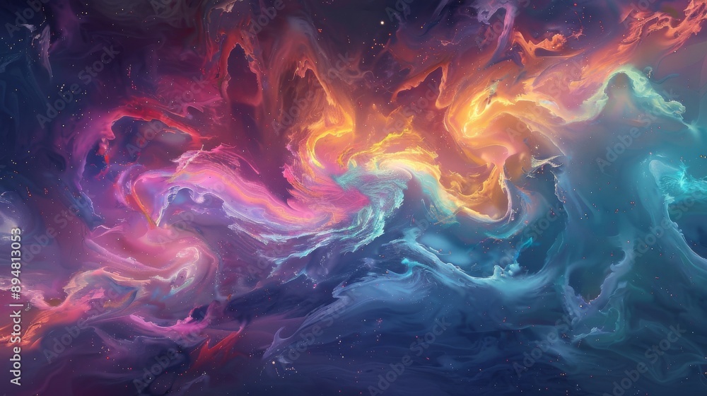 Iridescent Tide Patterns, Tide patterns rendered with iridescent colors ...