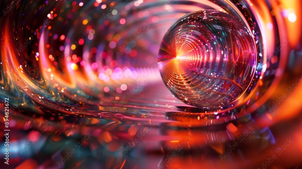 Spherical Light Tunnels, Tunnels composed of spherical light patterns ...