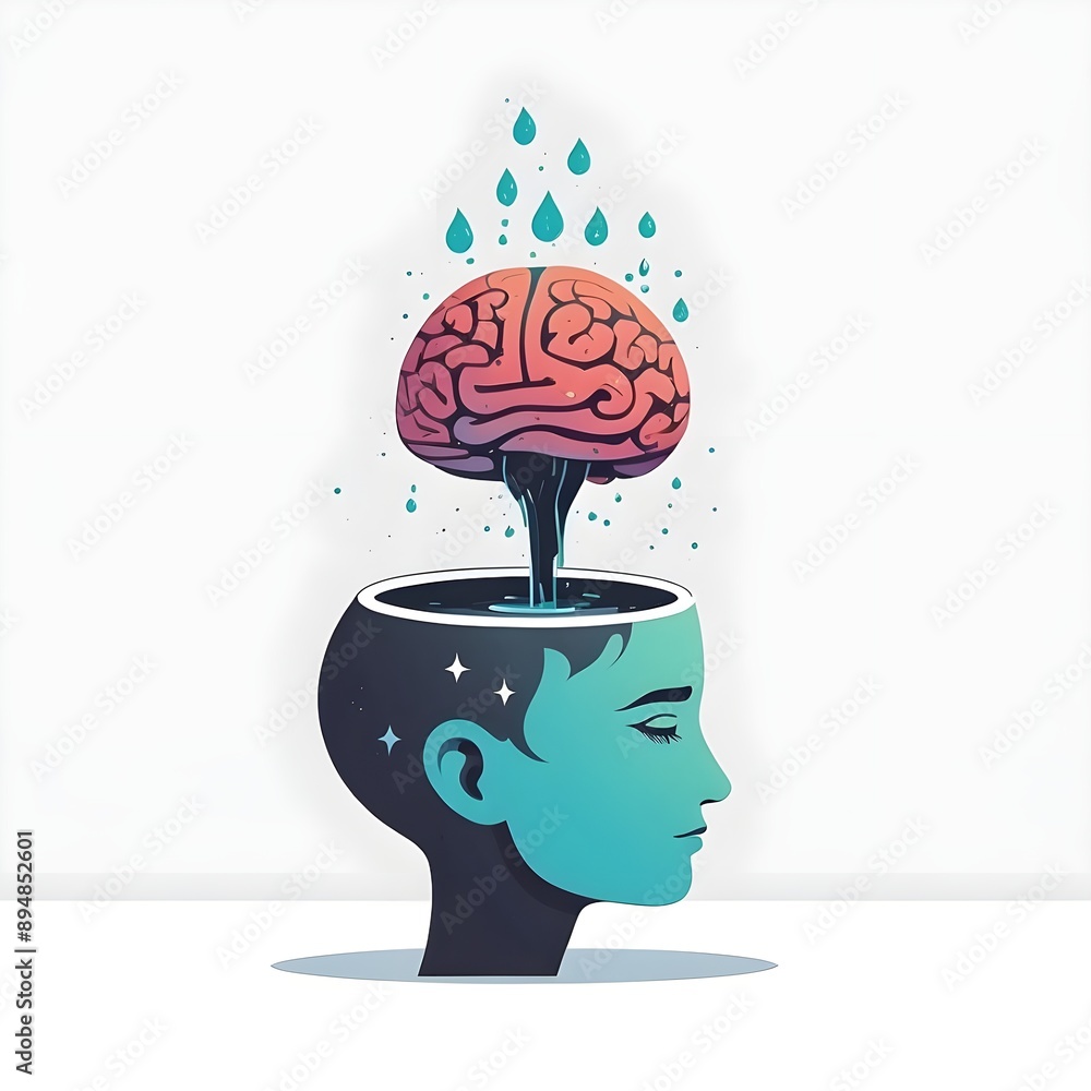 Brain Rain: A symbolic illustration of knowledge and inspiration ...