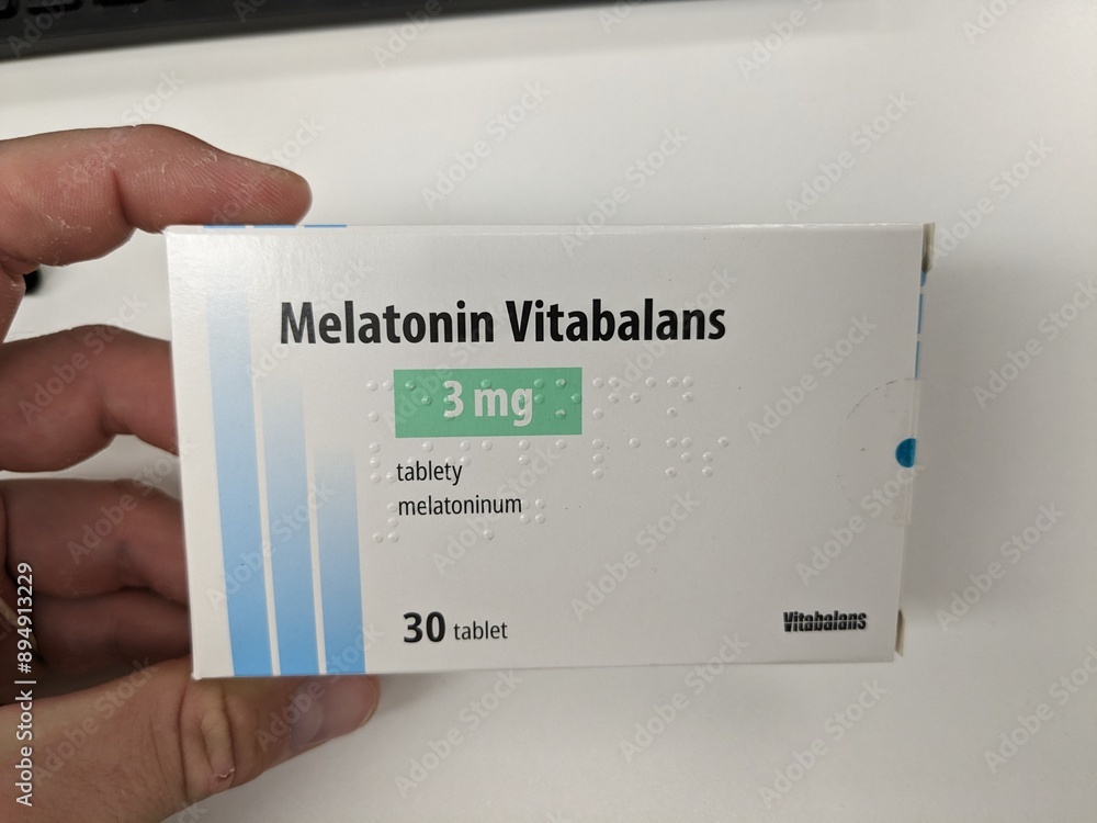 Prague, Czech Republic - July 9 2024: MELATONIN VITABALANS box of ...