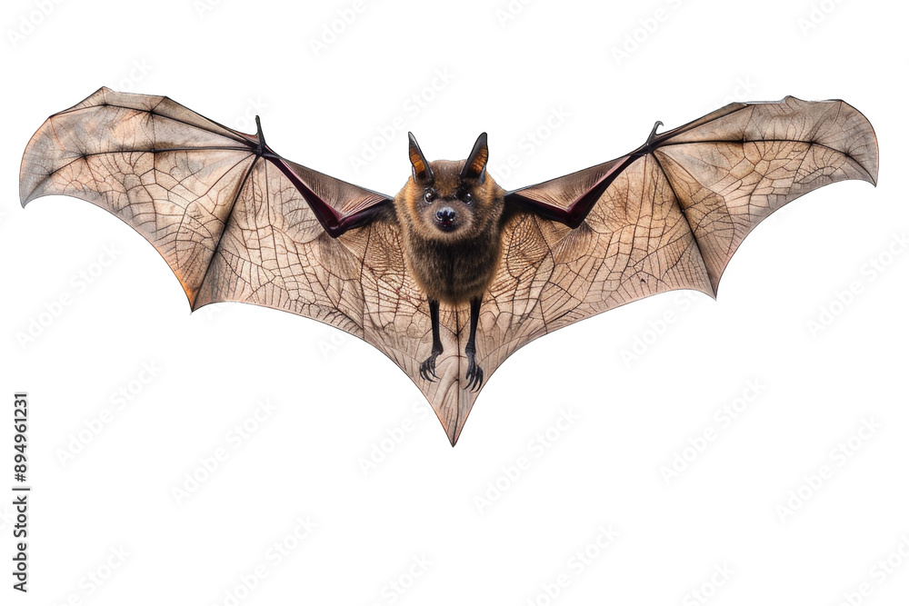 Flying Pipistrelle bat action shot of hunting animal transparent ...