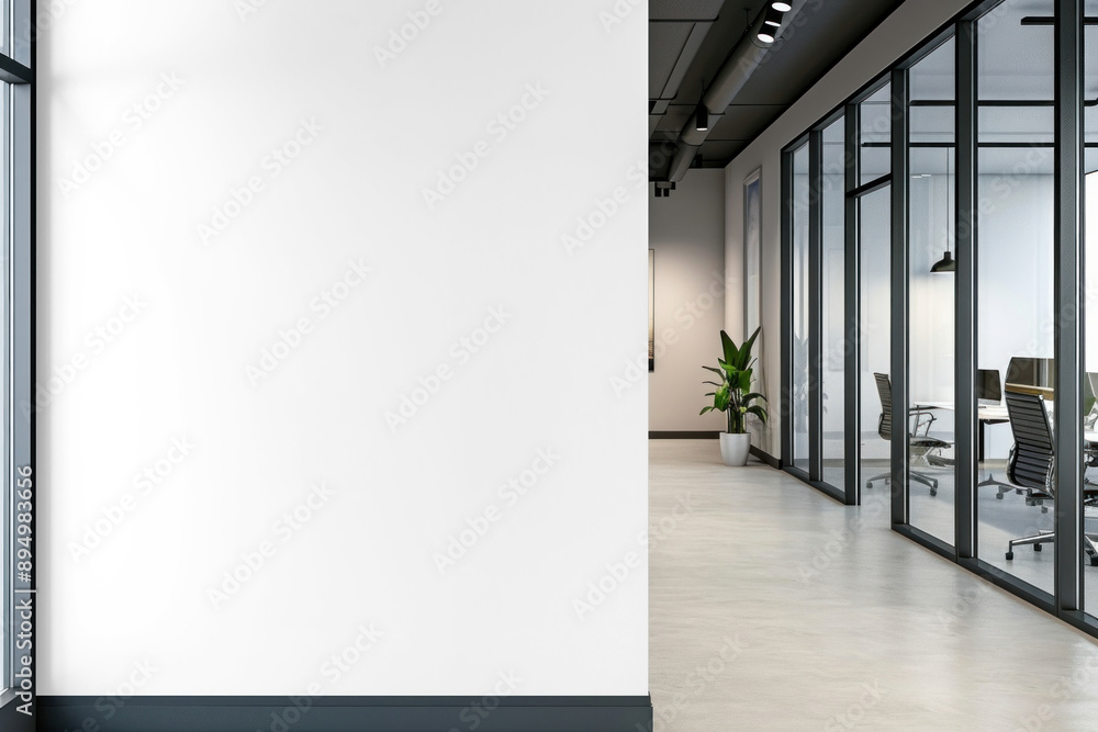 PNG office wall mockup, transparent design Stock Photo | Adobe Stock