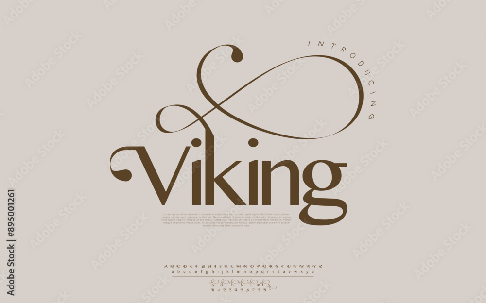 Viking, abstract fashion font alphabet minimal modern urban fonts for ...