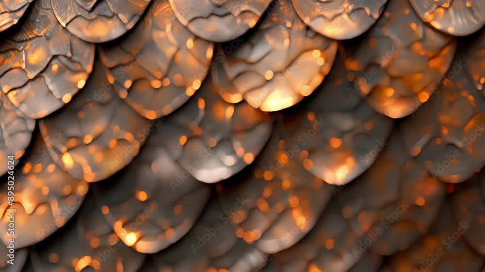 A striking design featuring fish scales in various sizes and shapes ...