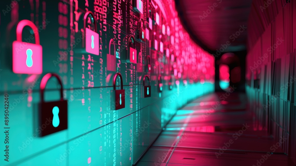 A conceptual illustration of data encryption and secure communication ... A conceptual illustration of data encryption and secure communication ...
