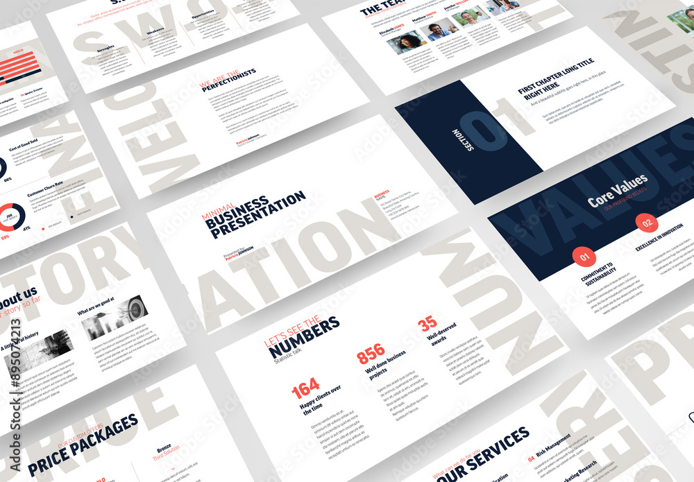 Company Presentation Slide Deck Template Stock Template | Adobe Stock