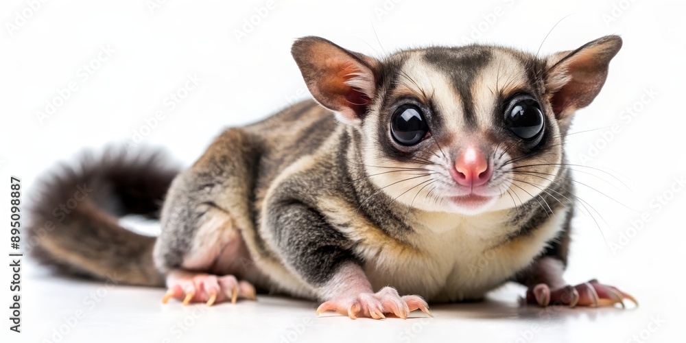 Sugar Glider Portrait Close-up of a Cute Sugar Glider with Big Eyes on ...
