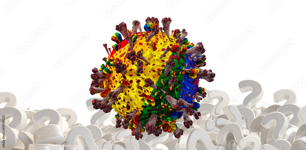 fictional woke mind virus in the colors of the Rainbow flag LGBT pride ...