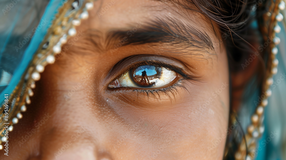 Indian native aboriginal woman eyes sight, International Day of the ...