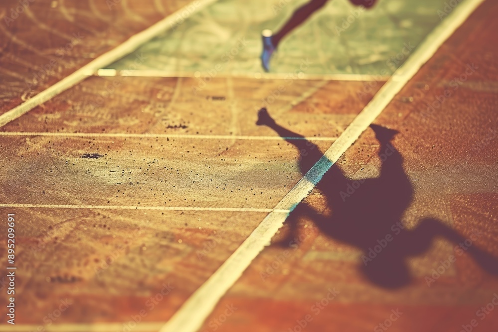 Artistic Long Jump Shadow in Motion - Inspirational Track and Field ...