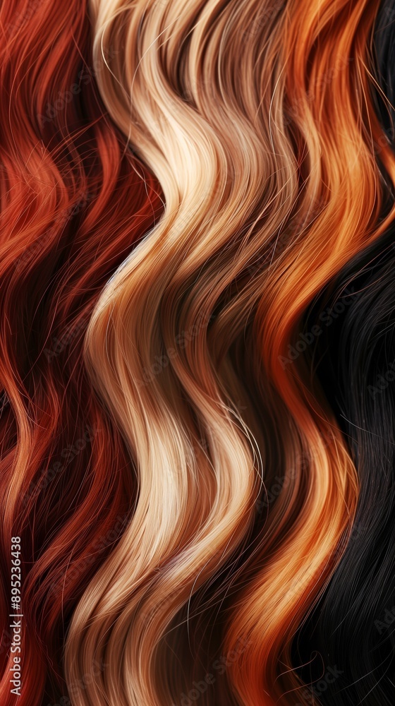 The hair color palette as a range of infinite possibilities. Hair ...