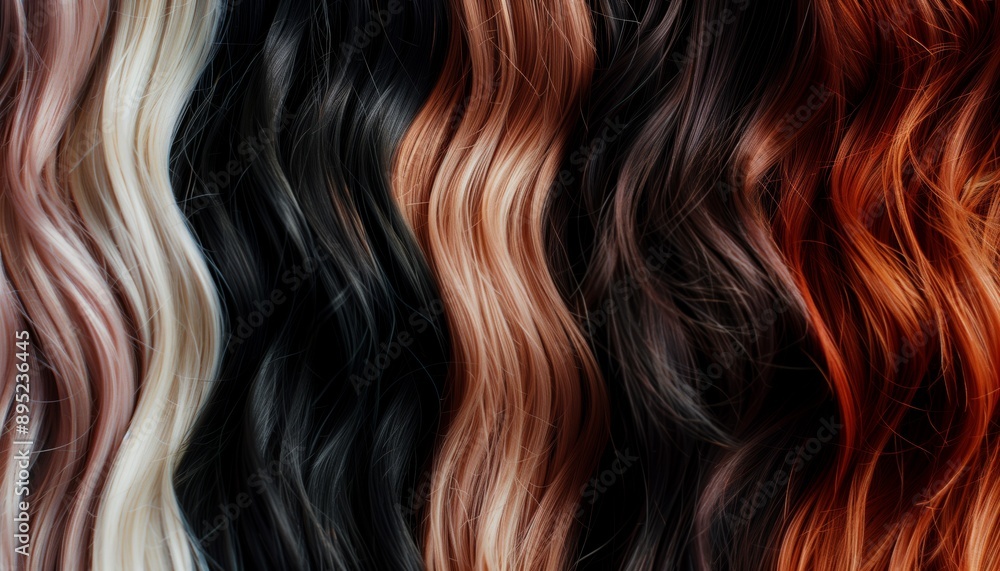 The hair color palette as a range of infinite possibilities. Hair ...