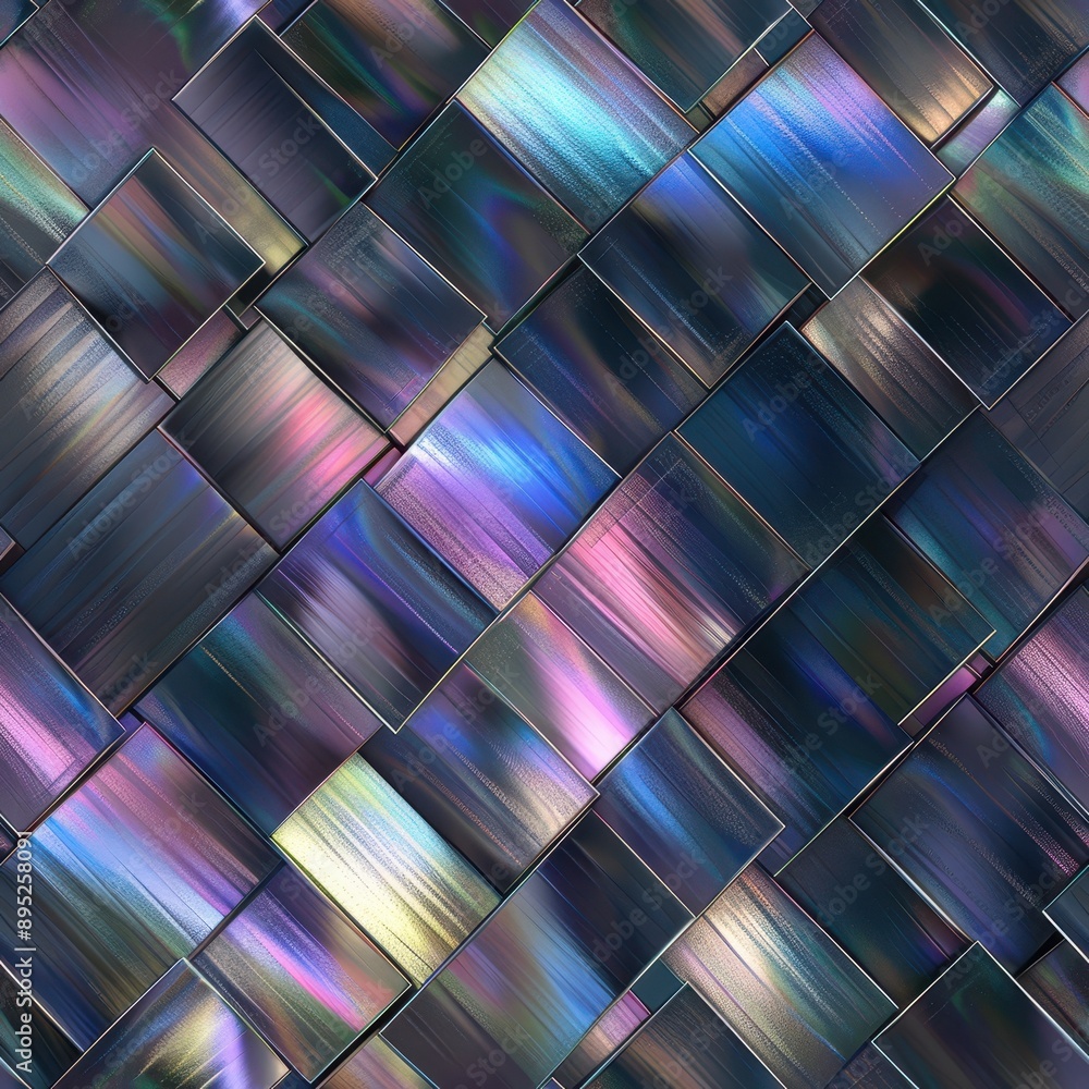 Dark iridescent brushed metal texture with a criss-cross design ...